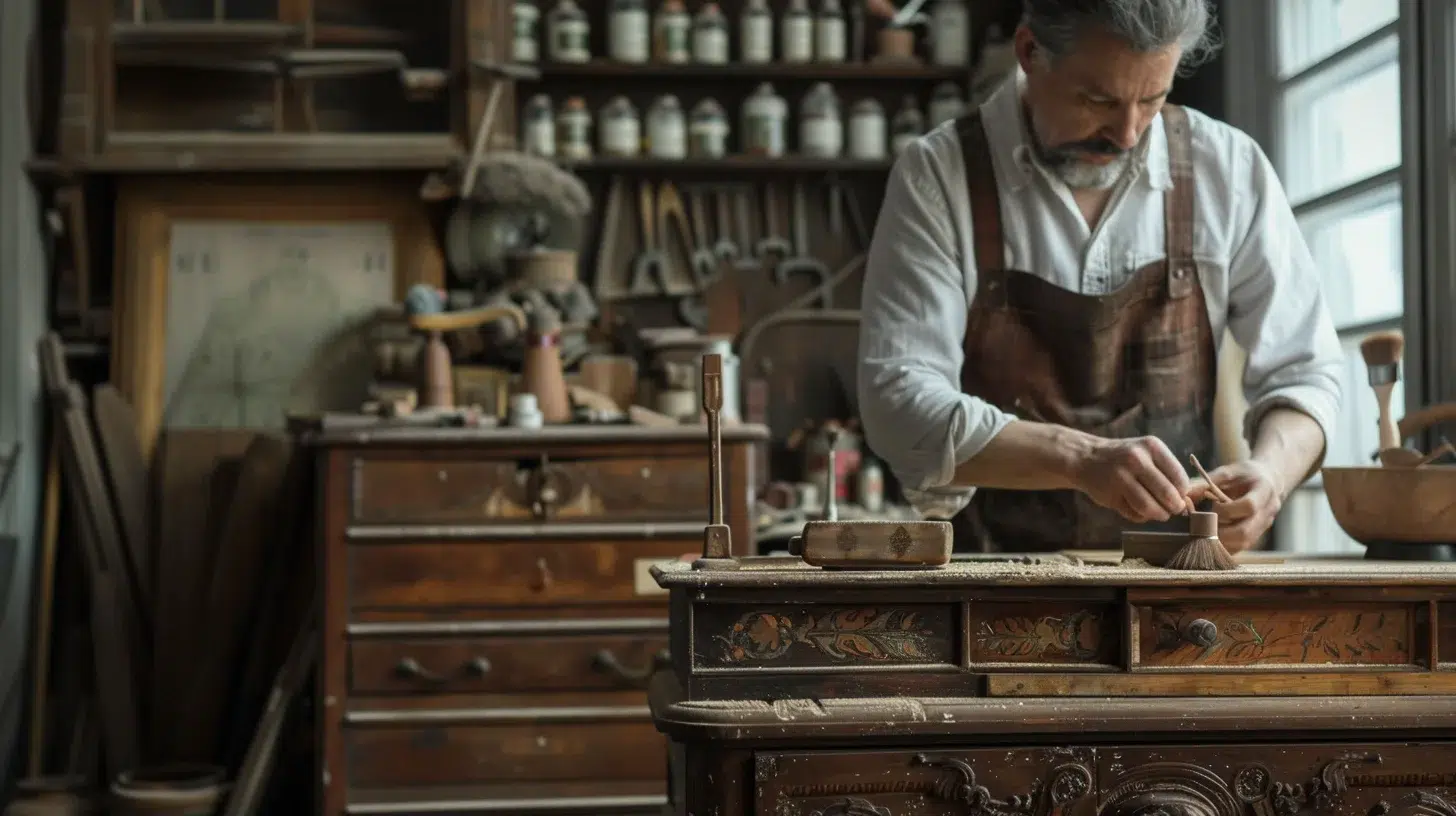 Utilisation créative du blanc de Meudon pour restaurer les meubles anciens